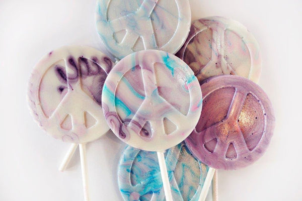 Home Products Peace Symbol Lollipops 4-piece set by I Want Candy!